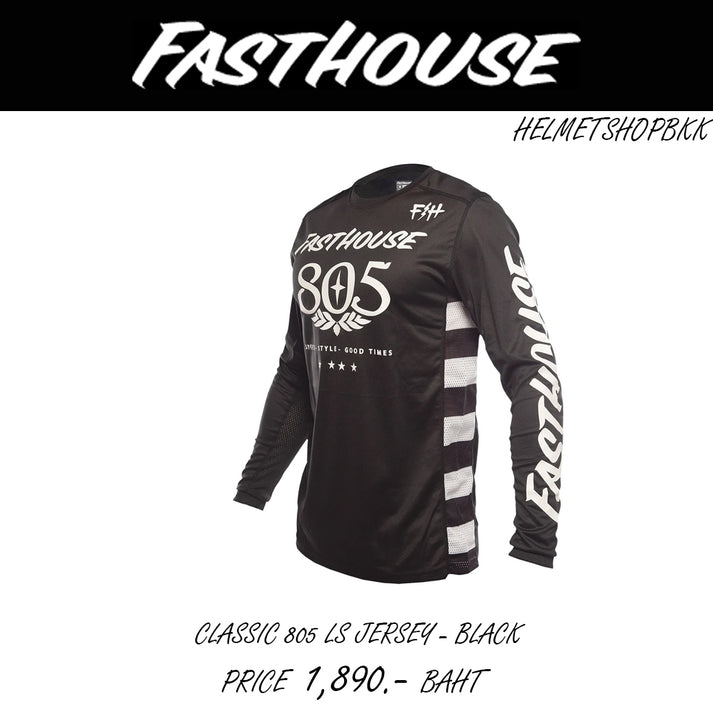 เสื้อแขนยาว FASTHOUSE CLASSIC 805 LS JERSEY BLACK – Helmetshopbkk